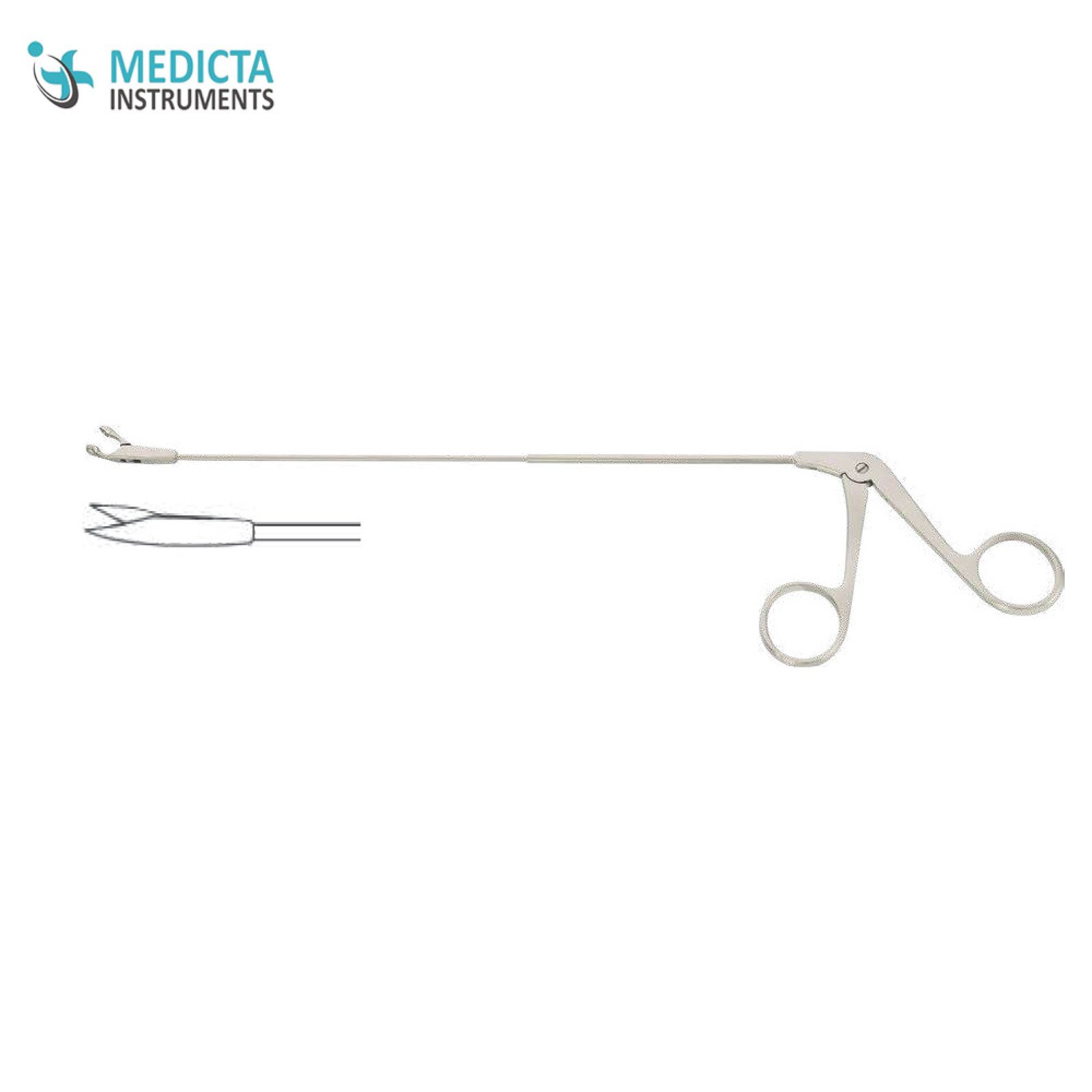 Grasping Scissors curved horizontal Instruments For Endolaryngeal ...